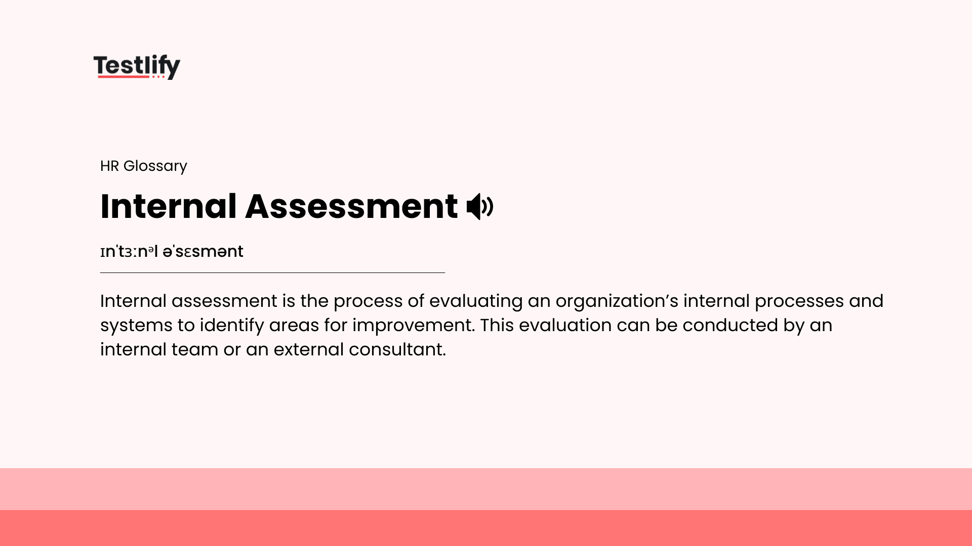 Internal Assessment | HR Glossary - Testlify