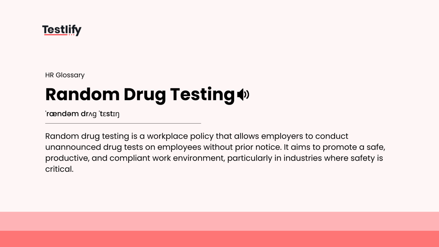 Random Drug Testing | HR Glossary - Testlify