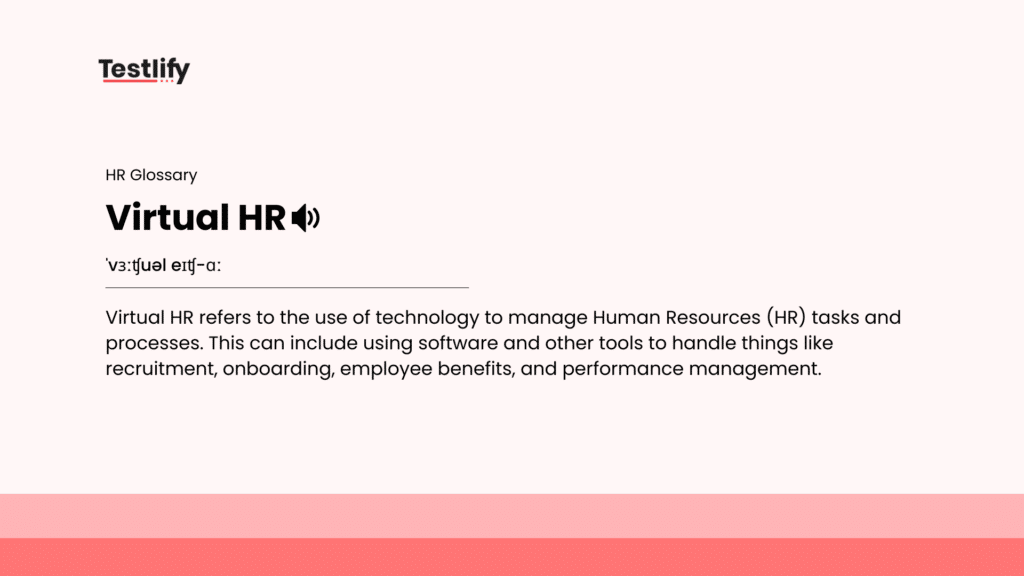 What is virtual HR? | HR Glossary - Testlify